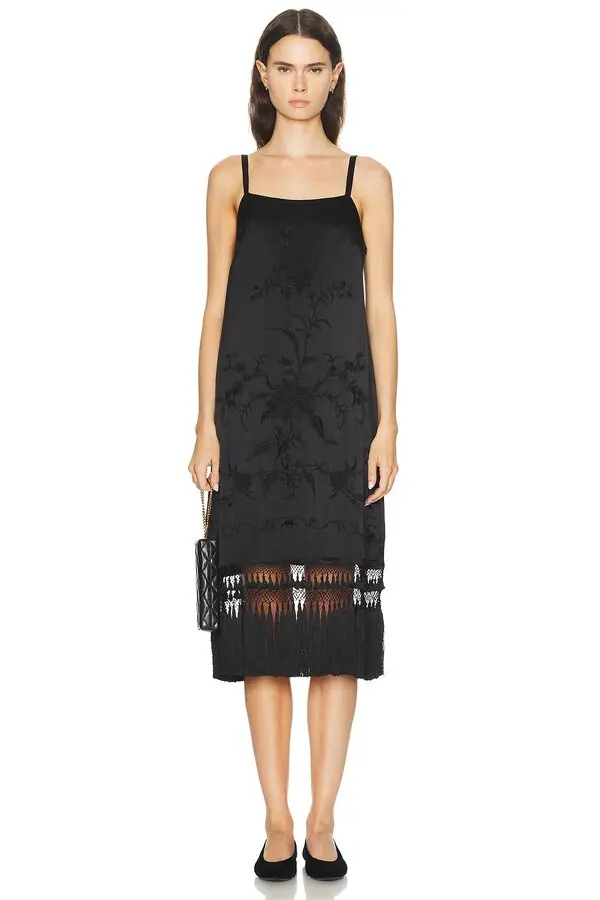BODE Worcester Fringe Dress - Black