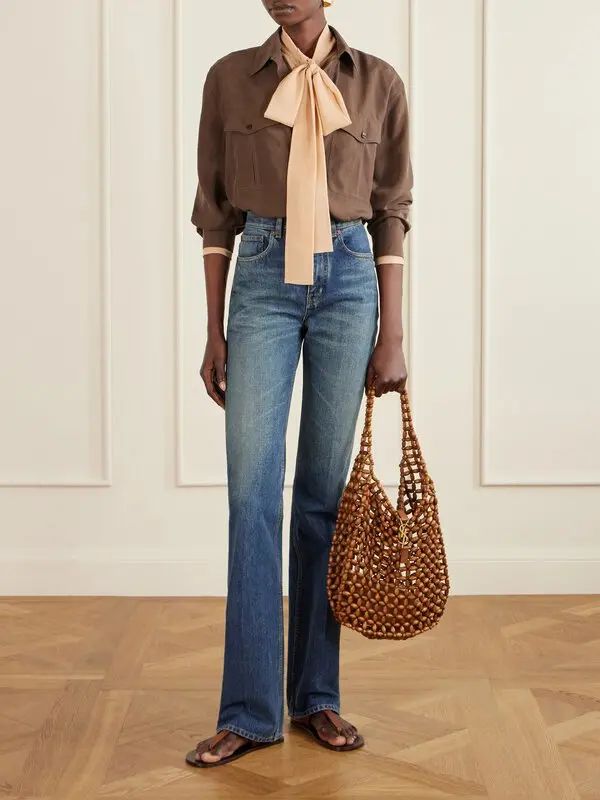 Saint Laurent Silk-habotai Shirt