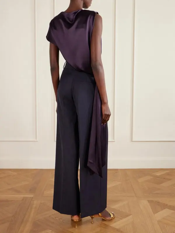 Galvan Auriga Cropped Satin Top
