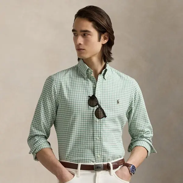 Ralph Lauren Classic Fit Gingham Oxford Shirt - Lovat Nevis
