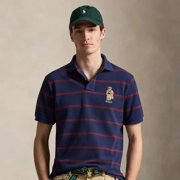 Ralph Lauren Classic Fit Bear Mesh Polo Shirt - Newport Navy Heritage