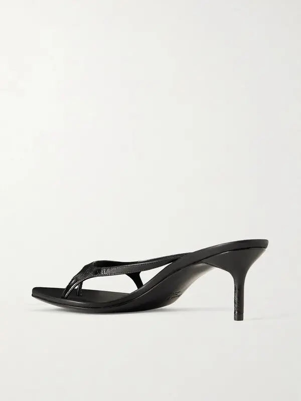 Acne Studios Patent-leather Sandals - Black