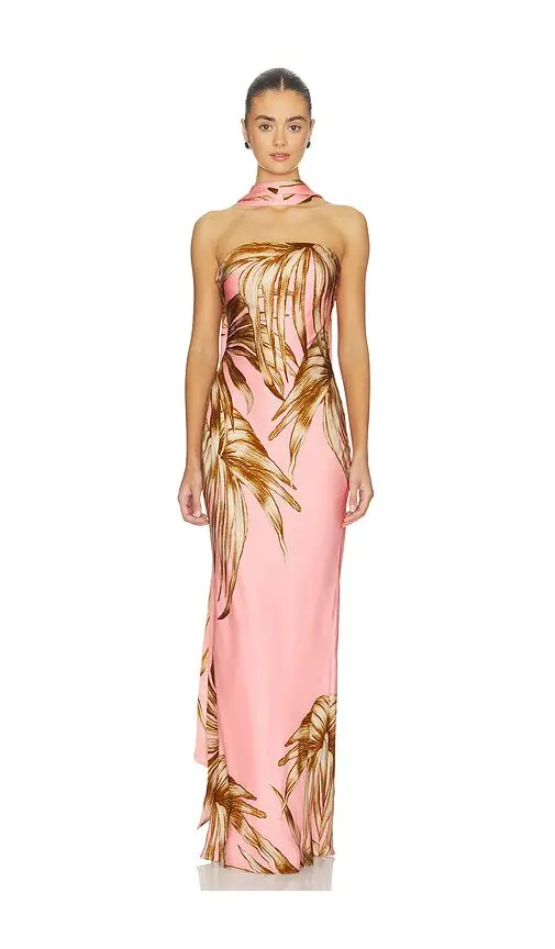 Rococo Sand Strapless Maxi Dress With Scarf