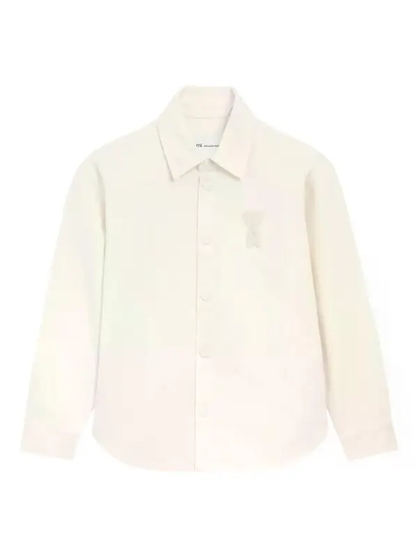 Ami De Coeur Crochet Patch Shirt - Neutrals