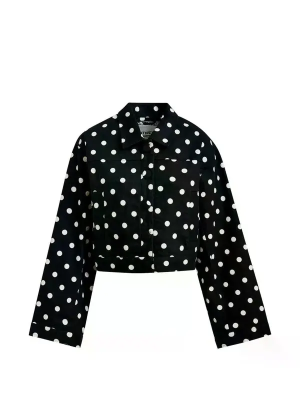 Essentiel Antwerp Jaborosa Polka-dot Cropped Jacket