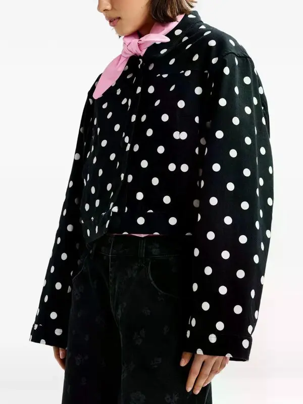 Essentiel Antwerp Jaborosa Polka-dot Cropped Jacket