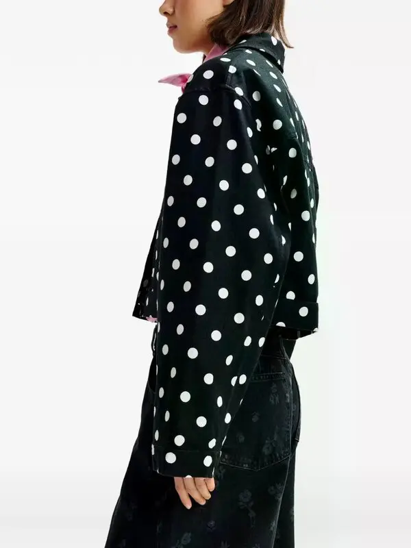 Essentiel Antwerp Jaborosa Polka-dot Cropped Jacket