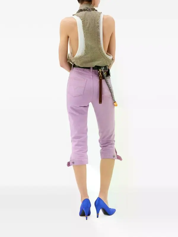 Versace Capri Jeans With Medusa Hardware - Purple