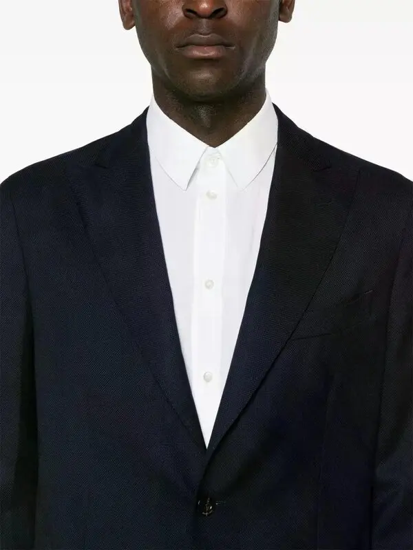 Boglioli Textured Finish Single-breasted Blazer