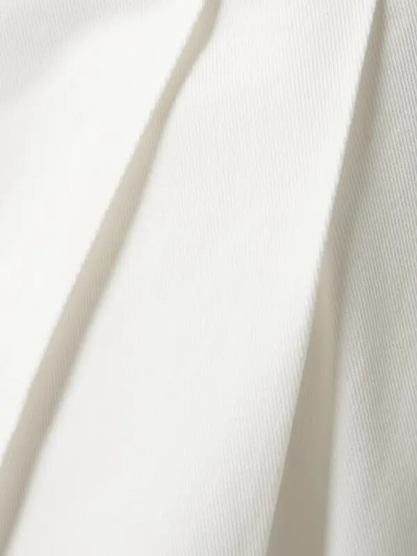 TOTEME Pleated Cotton-twill Wide-leg Trousers