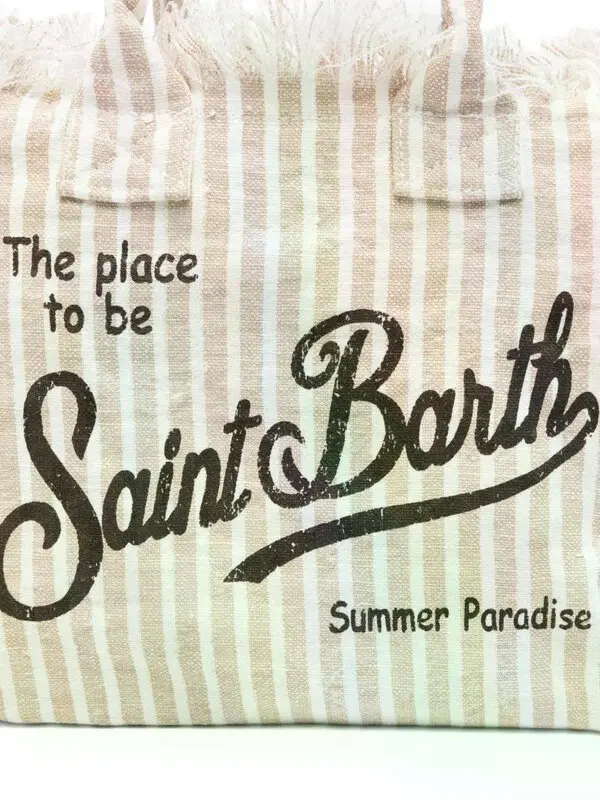 MC2 SAINT BARTH Colette Stripes Fringed Tote Bag