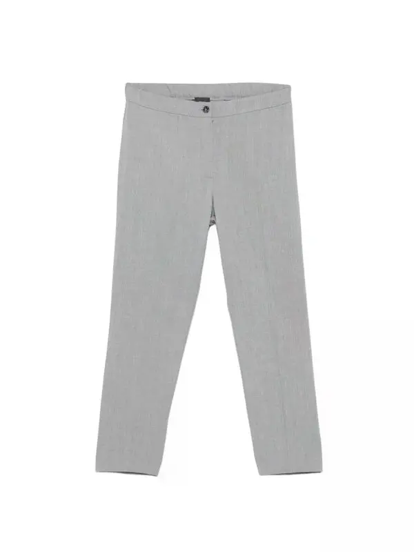Marina Rinaldi Button-fastening Straight Leg Trousers - Grey