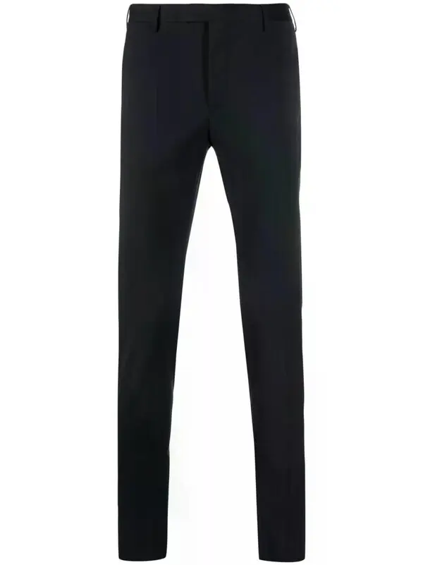 PT TORINO Mid-rise Slim-fit Trousers - Blue