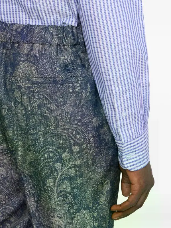 Etro Jacquard Floral Paisley-motif Trousers