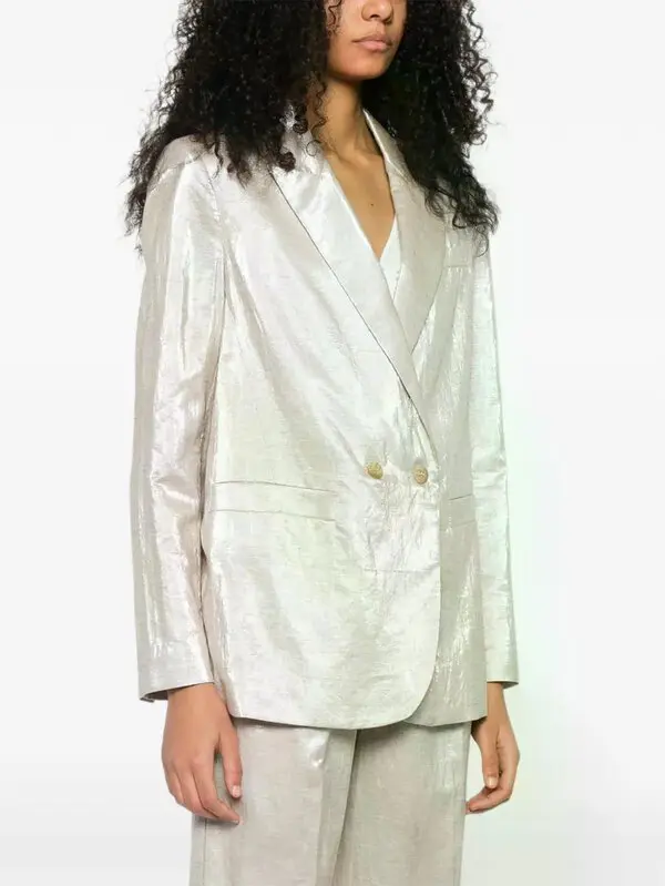 FORTE_FORTE Double-breasted Jacket - Neutrals
