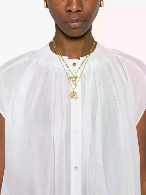 FORTE_FORTE Buttoned Shirt - White