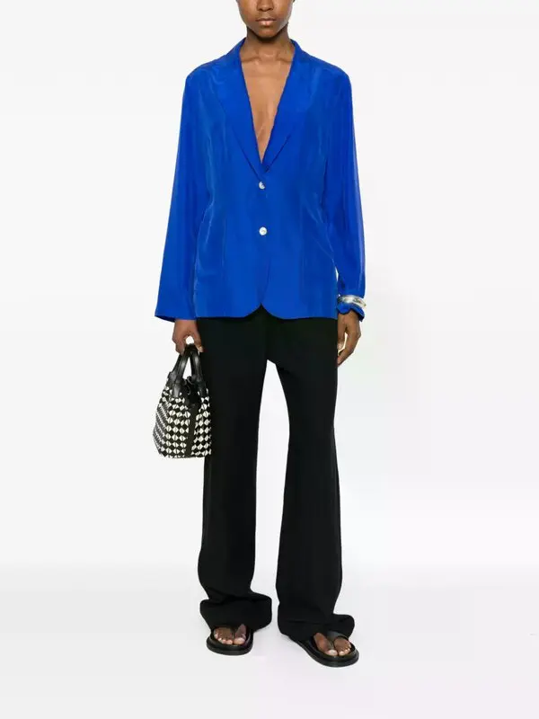 P.a.r.o.s.h Saxon Button Patch-pocket Blazer - Blue