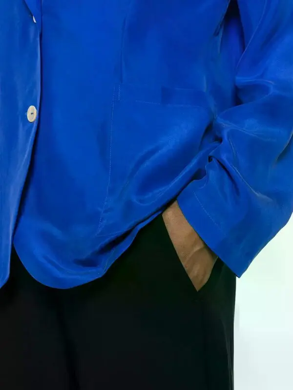 P.a.r.o.s.h Saxon Button Patch-pocket Blazer - Blue