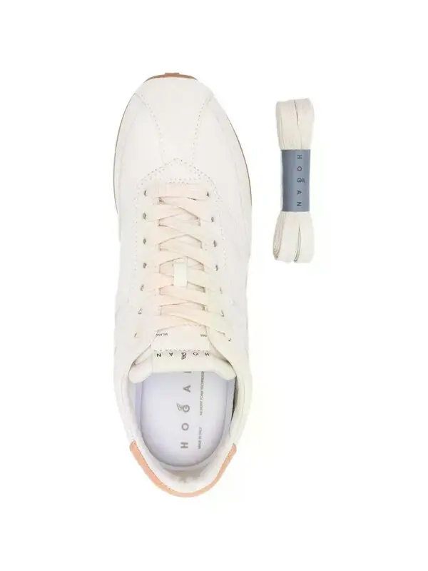 Hogan Panelled Lace-up Sneakers - Neutrals