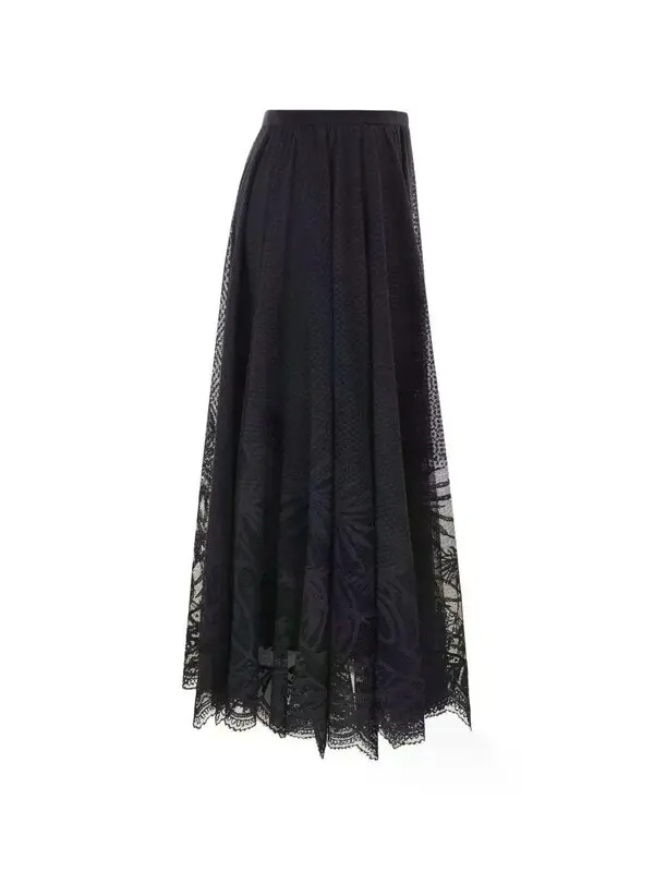 Fabiana Filippi Foliage Embroidery Flared Skirt