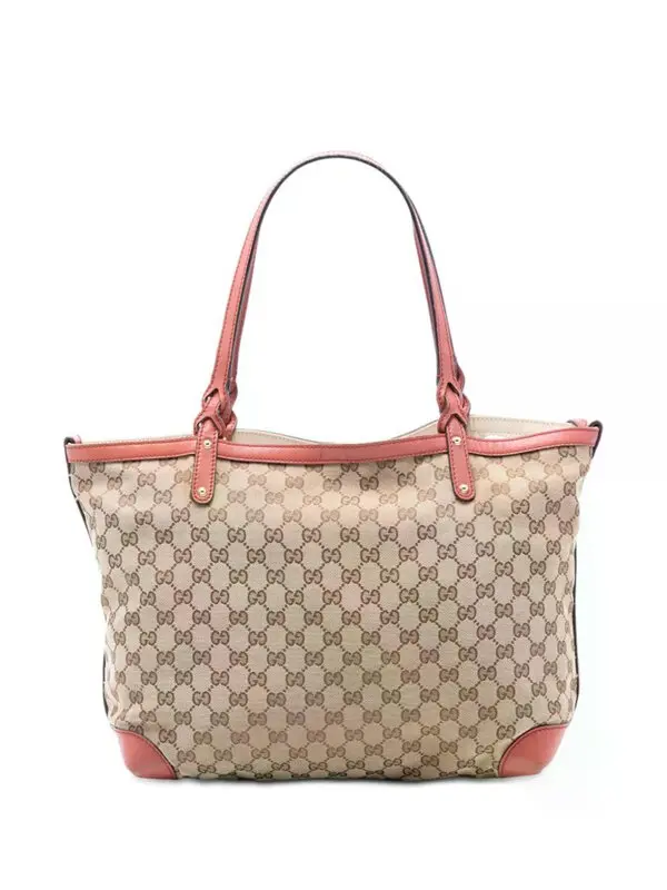 Gucci Medium Gg Canvas Craft Tote Bag