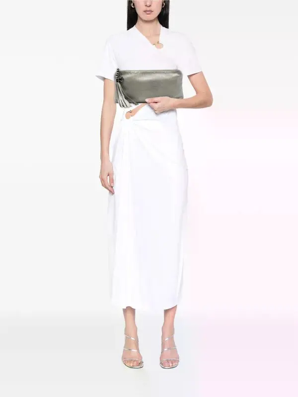 Gucci Metallic Leather Tassel Clutch Bag