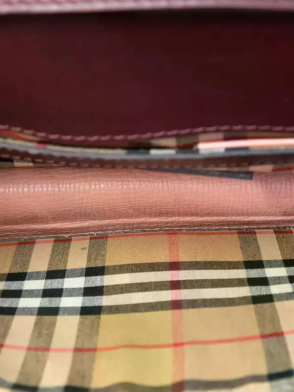 Burberry 2000-2017 Bicolor Leather Macken Crossbody Bag - Red