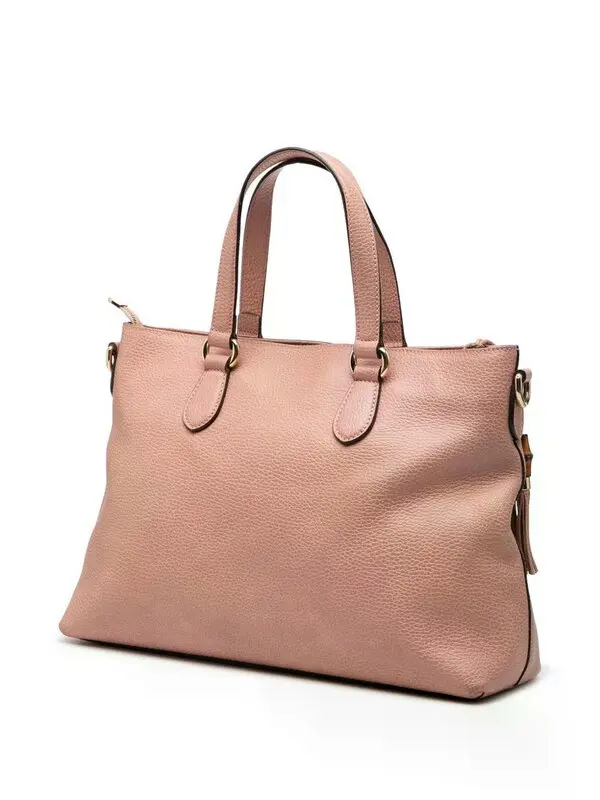 Gucci Leather Bamboo Tassel Satchel