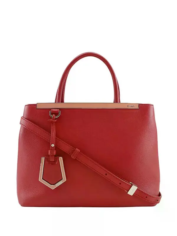 Fendi Leather Petite 2jours Satchel - Red