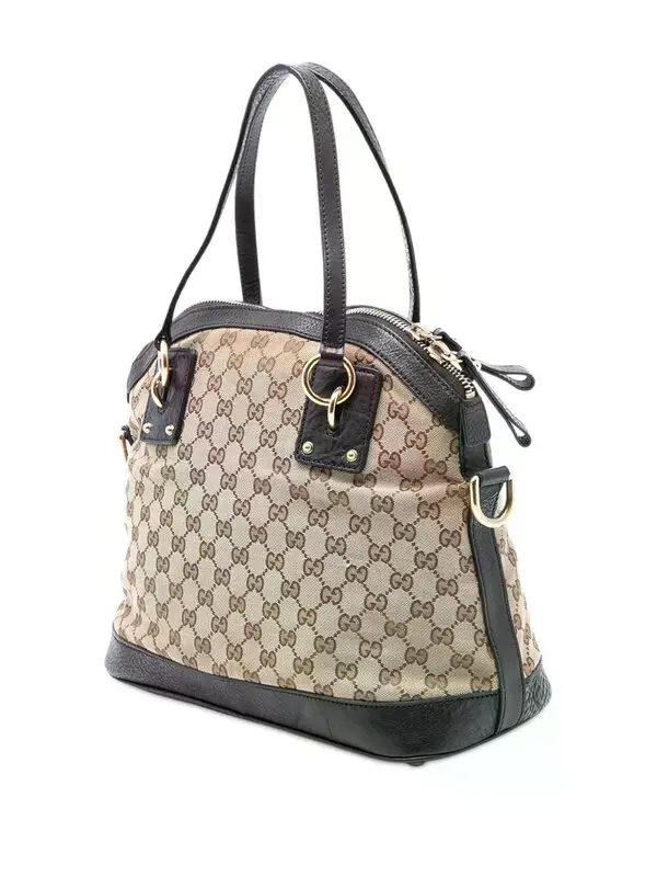 Gucci Medium Gg Canvas Charm Dome Satchel - Brown