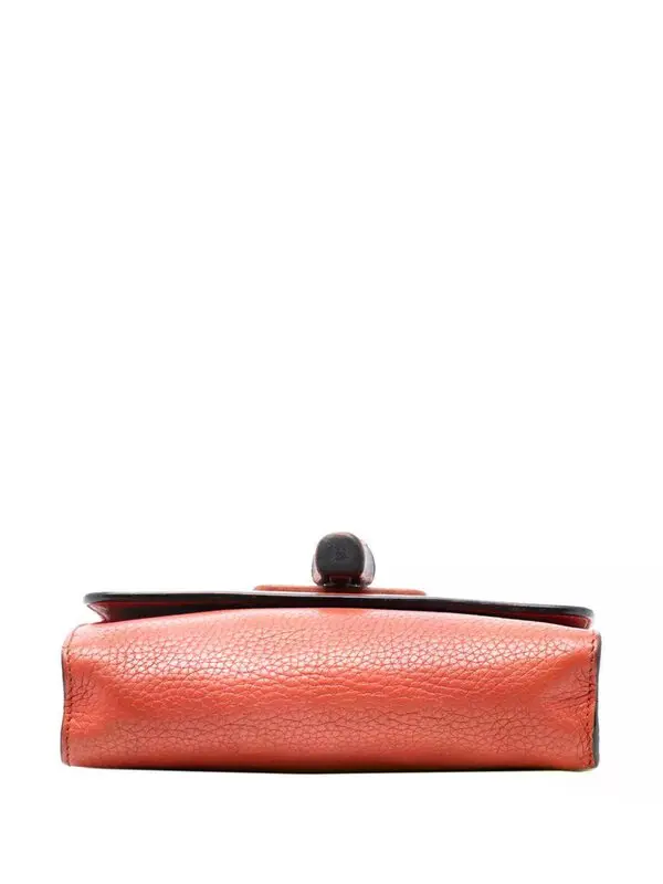Gucci Small Leather Miss Bamboo Crossbody Bag 2016-2026 - Orange