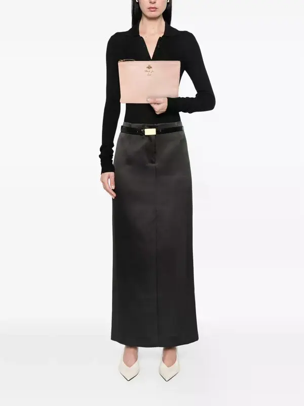 Gucci Leather Blind For Love Clutch - Pink