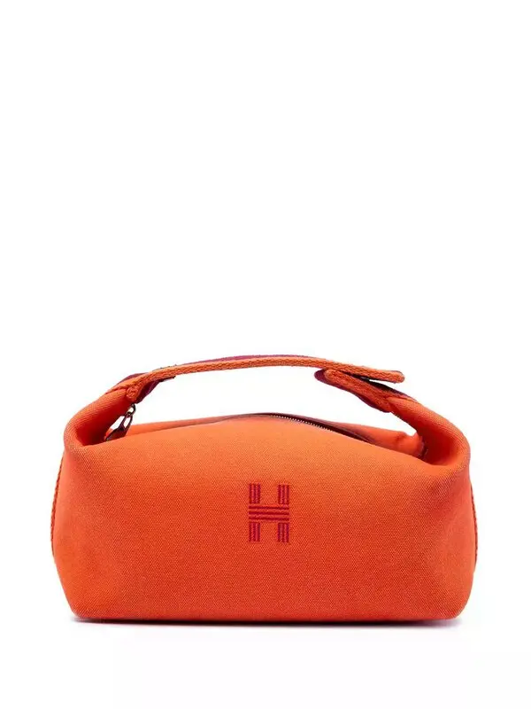 Hermès Small Toile Bride A Brac Case - Orange