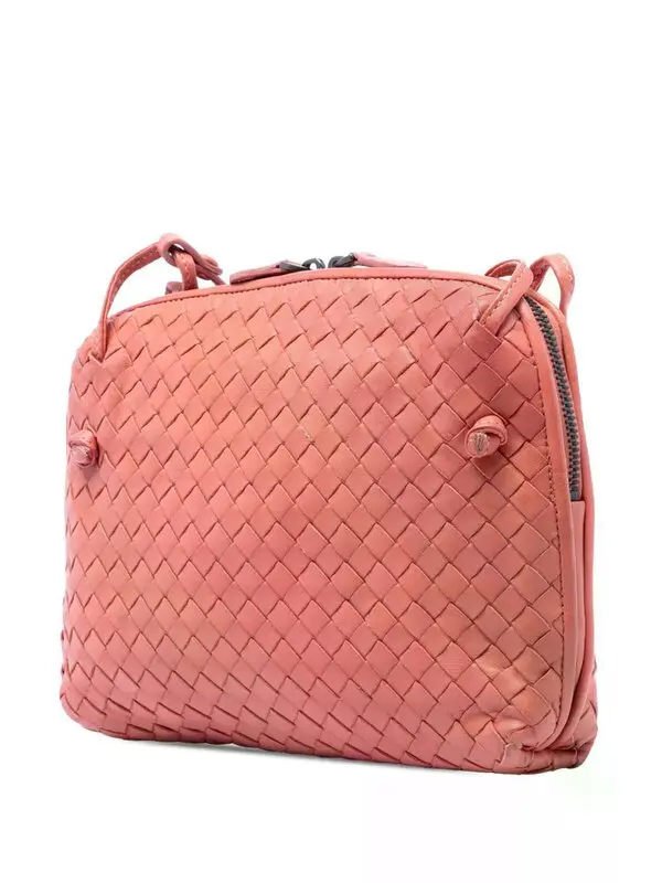 Bottega Veneta 2012-2026 Nappa Intrecciato Nodini Crossbody Bag - Pink