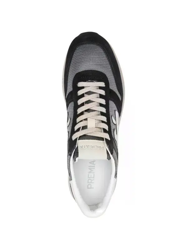 Premiata Mick Suede-panelled Sneakers - Black