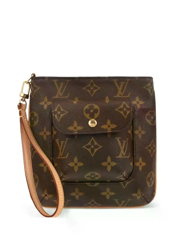 LOUIS VUITTON 2002 Partition Monogram Pouch - Brown