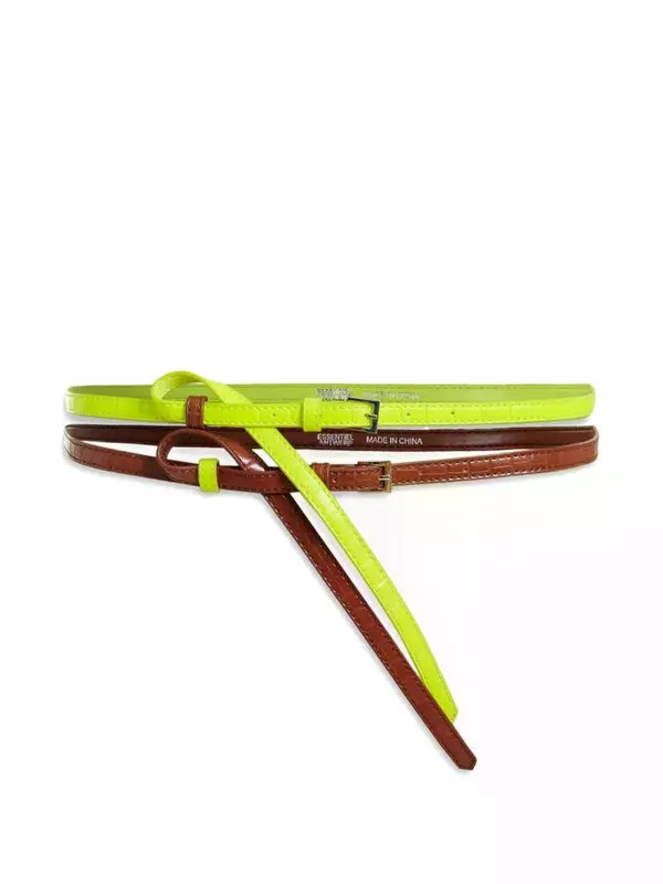 Essentiel Antwerp Buckle Stacked Belt - Yellow