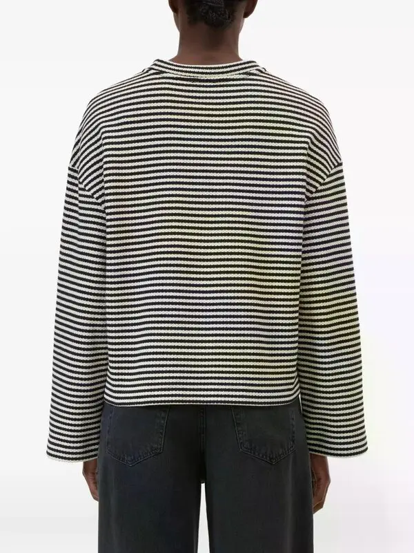 Closed Striped Long Sleeve Top