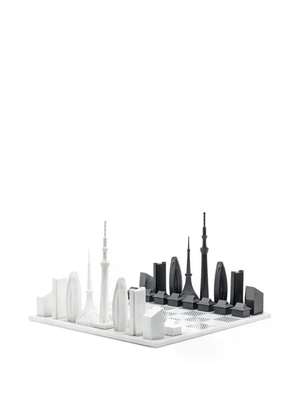 SKYLINE CHESS Tokyo Chess Set - White