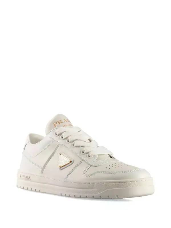 Prada Leather Sneakers - Neutrals