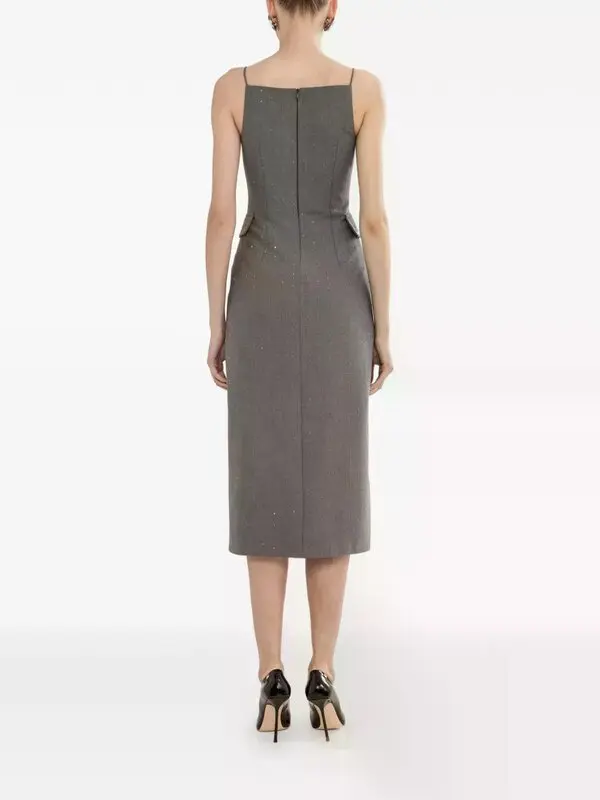 NISSA Sequined Button-fastening Dress