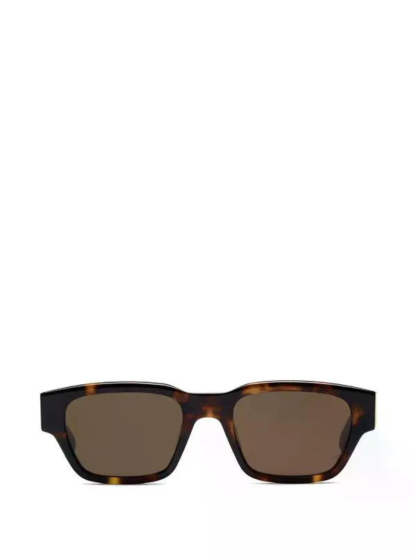 AMI Paris Square-frame Sunglasses With Logo - Brown