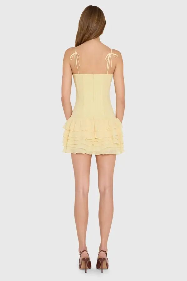 Amanda Uprichard Laureline Romper - Cornsilk