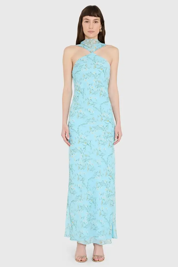 Amanda Uprichard Ashton Maxi Dress - Pacific