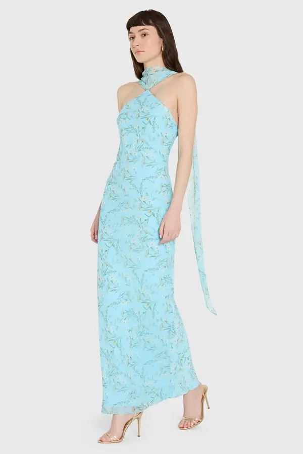 Amanda Uprichard Ashton Maxi Dress - Pacific