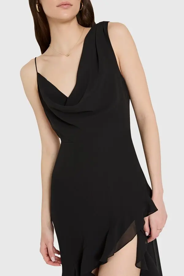 Amanda Uprichard Ella Rose Maxi Dress - Black