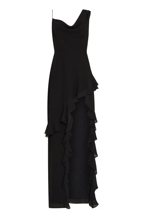 Amanda Uprichard Ella Rose Maxi Dress - Black