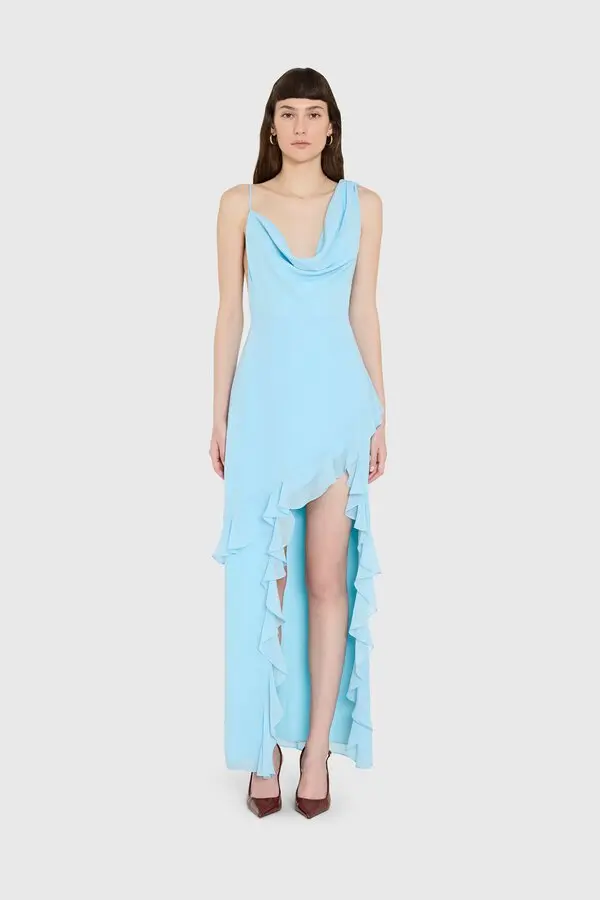 Amanda Uprichard Ella Rose Maxi Dress - Baby Blue