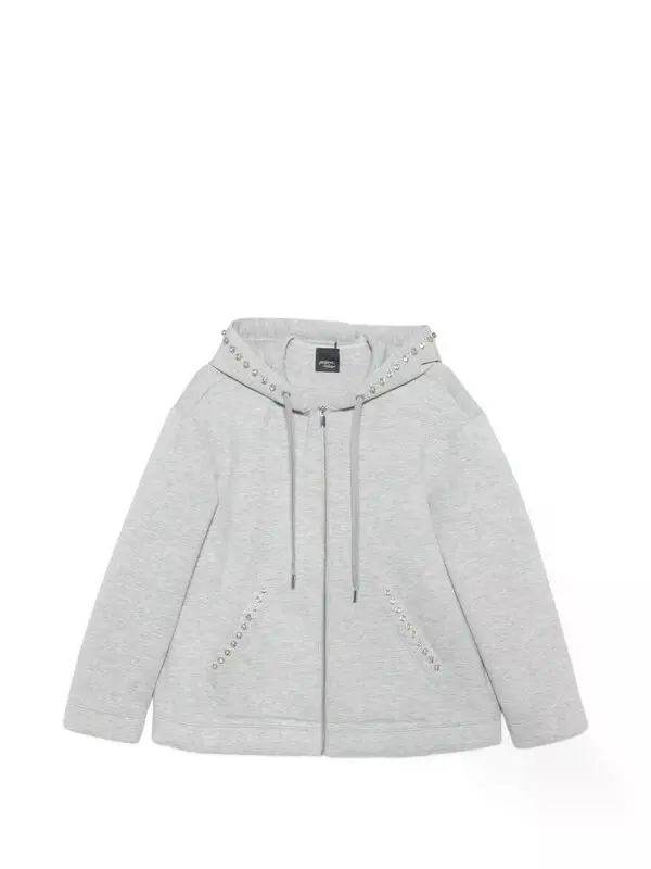 Marina Rinaldi Embellished Hooded Zip Jacket