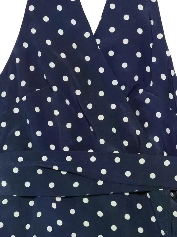 P.a.r.o.s.h Polka-dot Halter Top - Blue